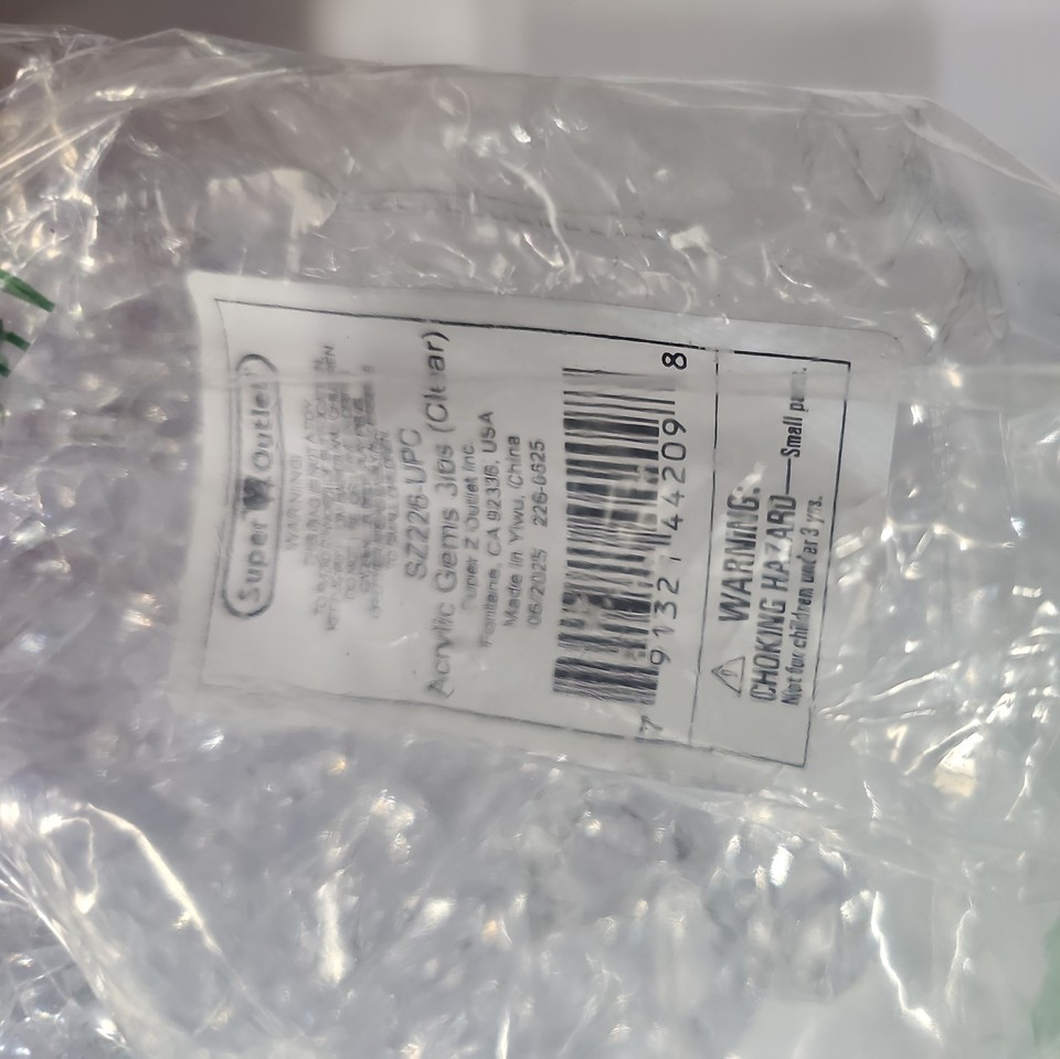 Clear Acrylic Ice Rocks Crystals Cubes Gems 3lbs Bulk Bag for Table ...