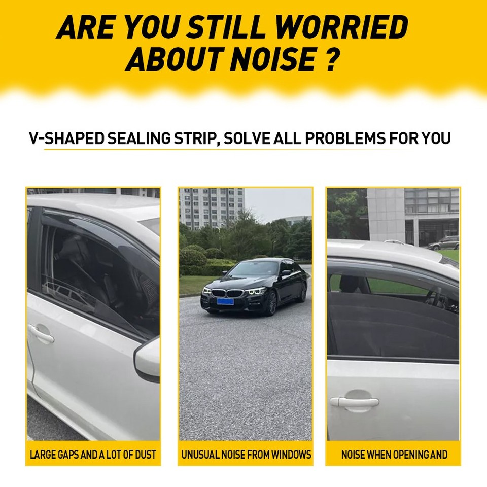 For Chevrolet 13ft V Shaped Car Side Window Trim Edge Mould Rubber ...