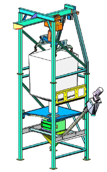 SUPERSACK UNLOADING SYSTEM Hopper Iris Valve rotary valve/ Auger Feed ...
