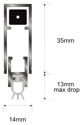 Acoustic Drop Down Threshold Draught & Smoke Seal Draft Sound & Weather ...
