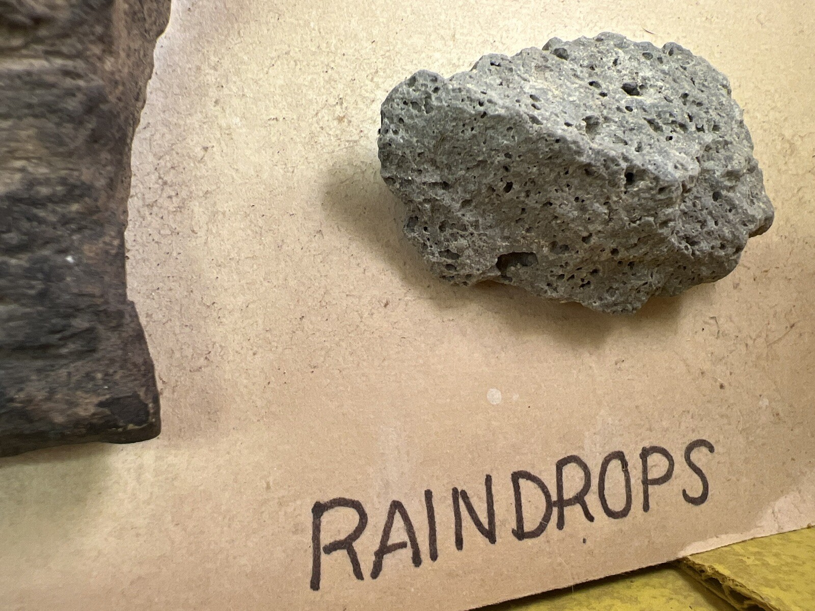 Mineral Collection Display On Cardboard Vintage, As Is 7 Sample Rock ...
