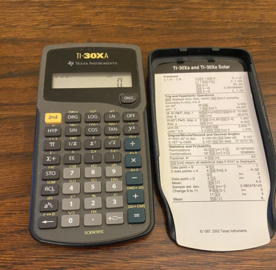 Texas Instruments TI-30Xa Scientific Calculator w/ Cover TESTED ...