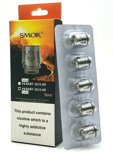 SMOK TFV8 BABY BEAST COILS, AUTHENTIC, Q2 Q4 M2 X4 T6 T8 T12 Mesh ...
