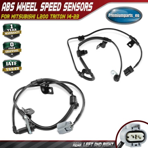 2x ABS Wheel Speed Sensors Rear Left and Right for Mitsubishi L200 ...