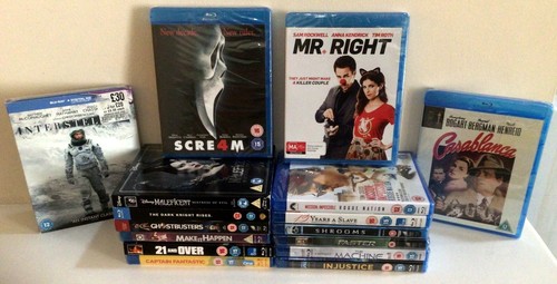 16 X Blu Ray Bundle - All new & sealed - Mr Right/ Casablanca/ Scream ...