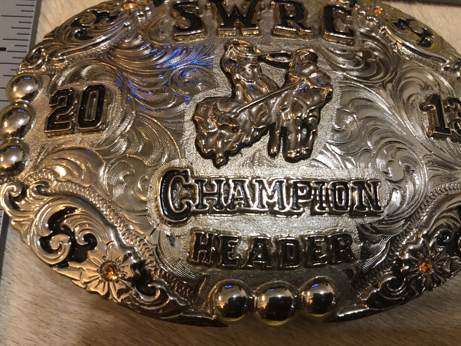 BNIB NATIVE AMERICAN Made Championship USTRC TEAM ROPING ROPER TROPHY ...