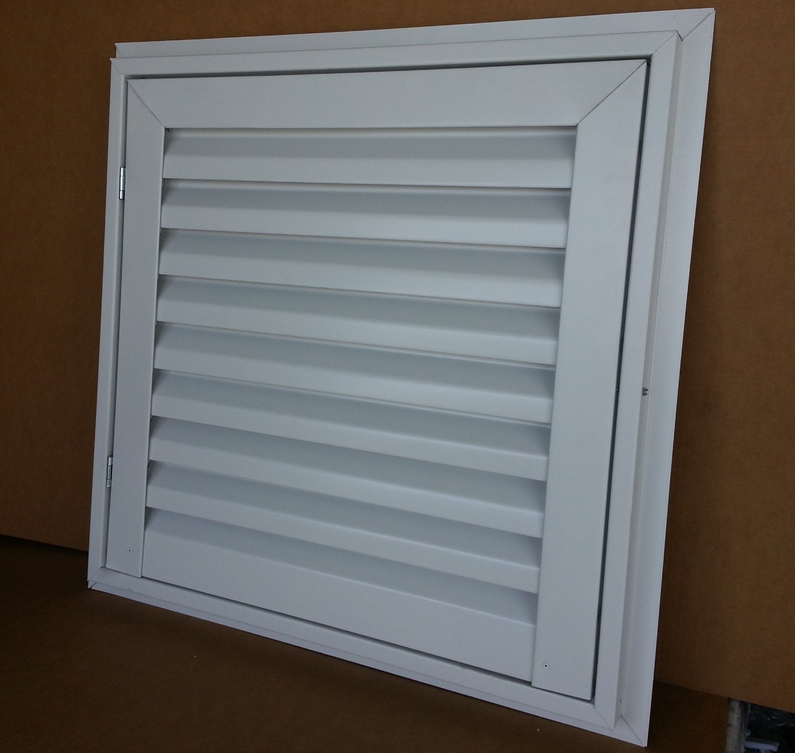 24" WIDE X 24" TALL HINGED ALUMINUM GABLE VENT WITH WHITE ENAMEL FINISH ...