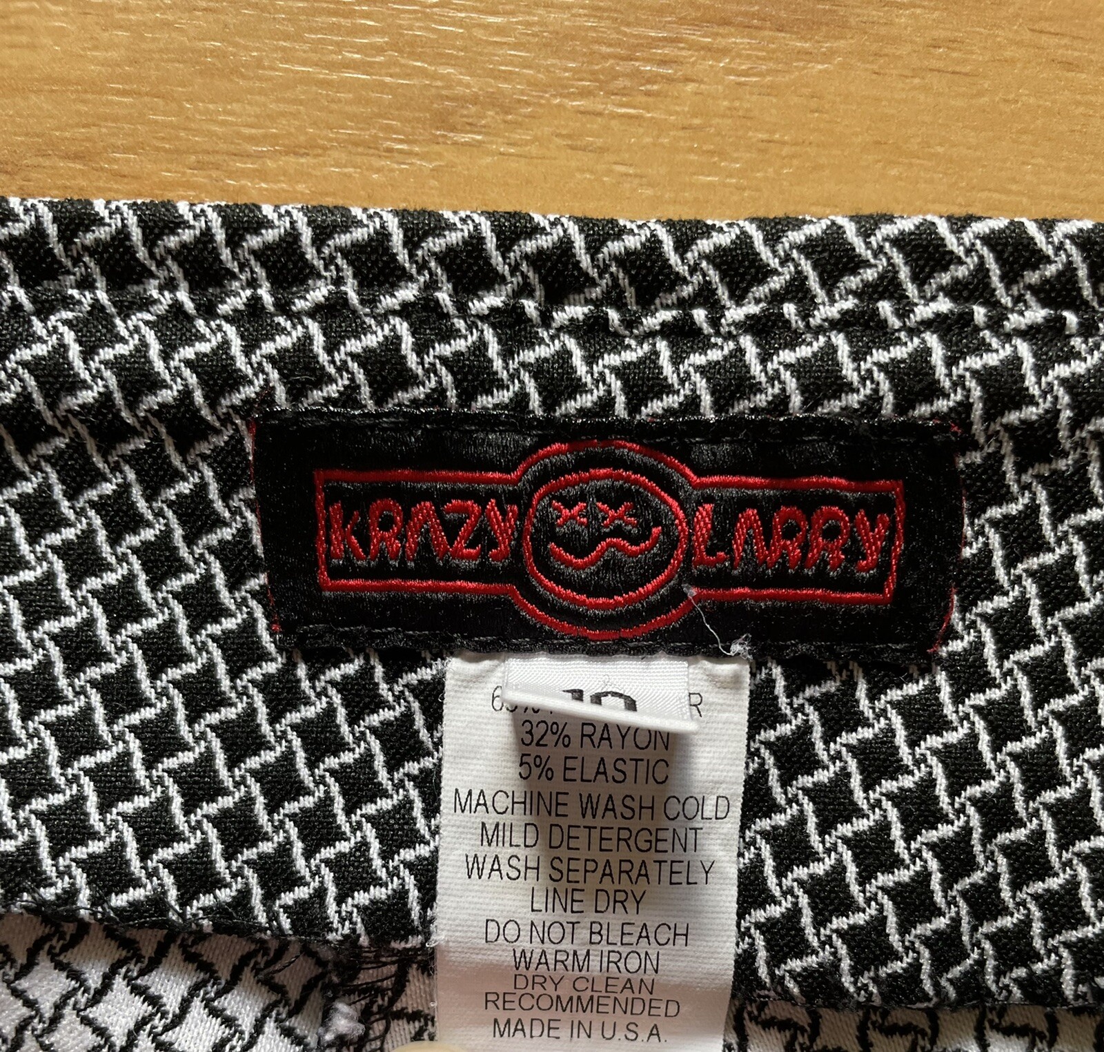 Krazy Larry Black & White Optical Printed Pull On Pants Size 10 EUC | eBay