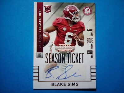 '15 Contenders Draft Picks Football #107A "Running" Blake Sims ...