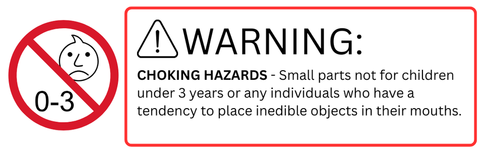 Small Parts Warning Stickers Labels Various Sizes Glossy | eBay UK