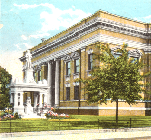 Jones County Courthouse & Civil War Confederate Monument c1921 Postcard ...