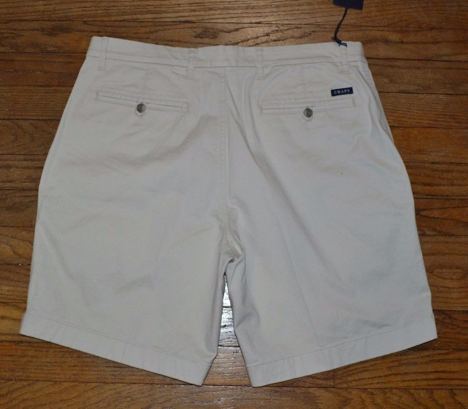 CHAPS Shorts Flat Front Stretch Short Color is New Stone 9" inseam | eBay