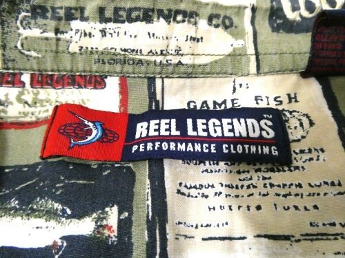 Reel Legends Multicolor XL SS Casual Shirt Fishing Theme Cotton | eBay