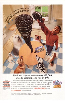 1999 OREO Stacking Contest Orlando PRINT AD ART - DISNEY HONEY I SHRUNK ...