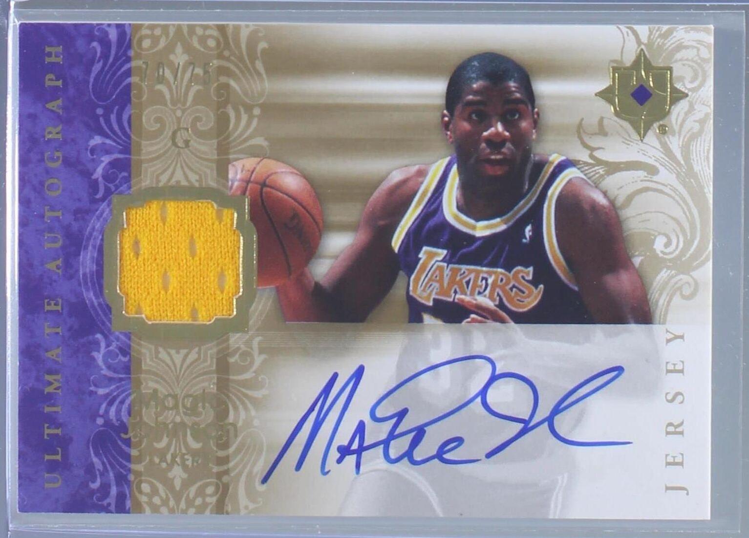 2006-07 Ultimate Collection - Ultimate Autograph Jersey Magic Johnson # ...
