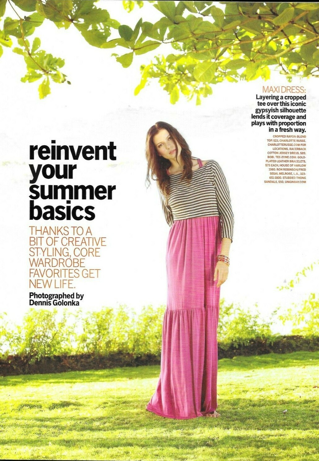 Lucky Magazine Becki Newton Budget Fashion Summer Basic Edgy Florals ...