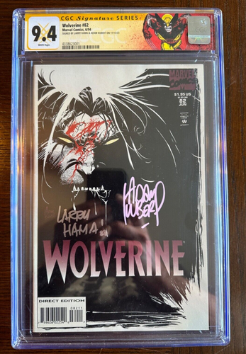 🔥 Wolverine 82 🔥 CGC 9.6 🔥 SS Signed by ADAM KUBERT & LARRY HAMA 🔥 | eBay