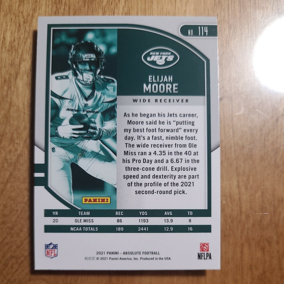 2021 Panini Absolute Football Elijah Moore Rookie Card | eBay