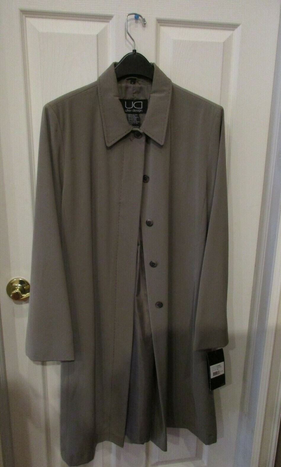 Utex Design Fog Gray - Rain / Trench Coat with Liner - Size 16 New Tags ...