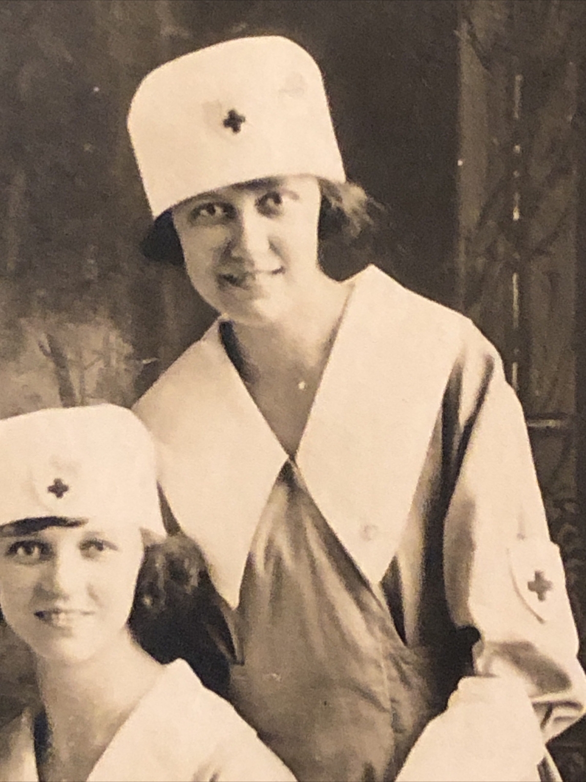 C 1917 WW1 ? Red Cross Nurses Studio RPPC Uniforms Pleschners Photo ...