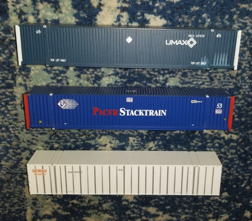 HO Lot of 3 53' Containers UMax PacerStacktrain Optimodal BE5 See ...