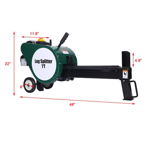 Double Flywheel Electric Log Splitter Portable 7 Ton hotizontal 2HP ...