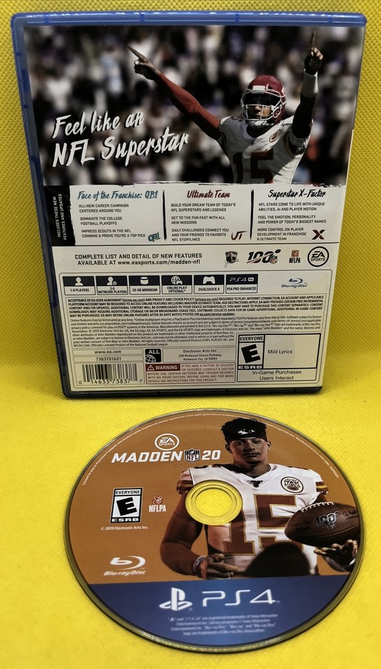 Madden NFL 20 (Sony PlayStation 4, 2019, PS4, Tested & Works Great ...