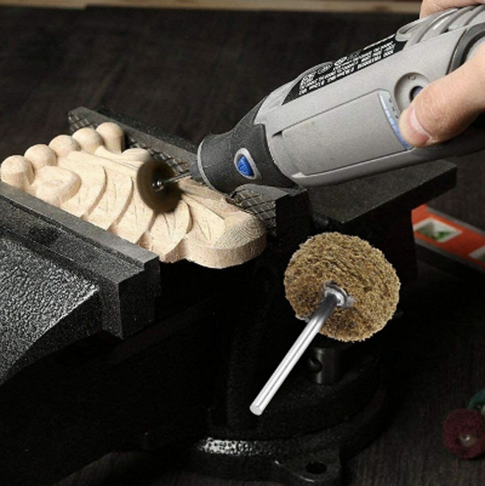 100pc Metal Polishing Buffing Abrasive Wheel Burr Kit Rotary Tool Set ...