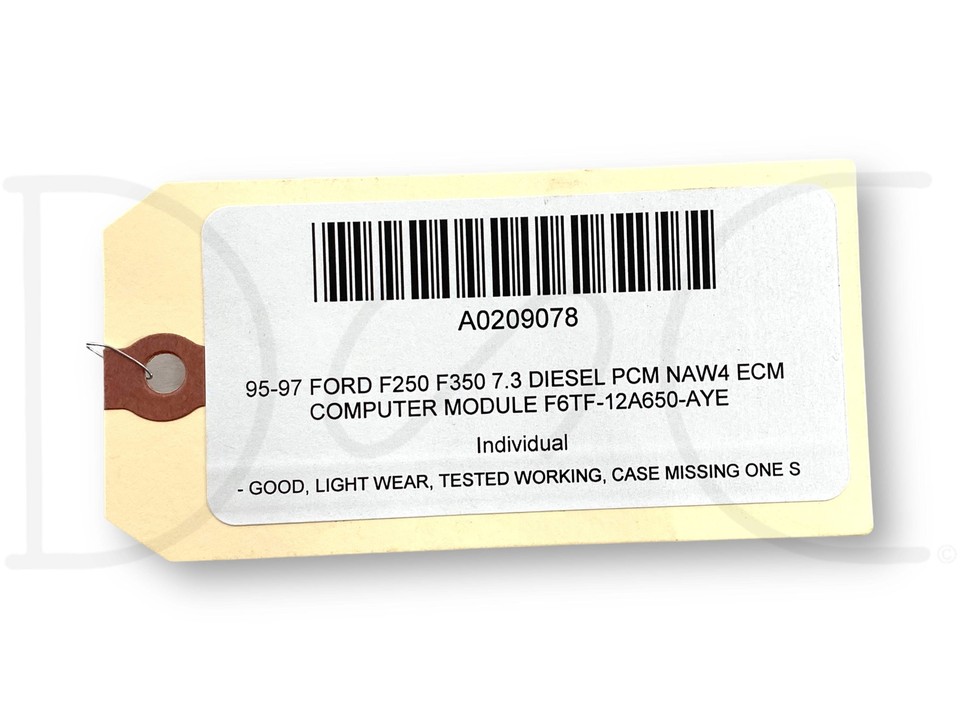 95-97 Ford F250 F350 7.3 Diesel PCM Naw4 ECM Computer Module F6Tf ...