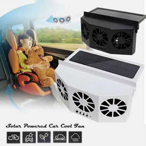 Car Cooling Fan Auto Window Air Vent Ventilation Exhaust Solar Powered ...
