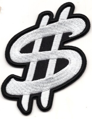 DOLLAR SIGN Iron On Patch Money | eBay