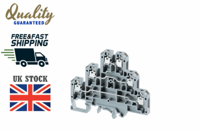 5Pcs CONNECTWELL CTL2.5U DIN Rail Mount Three-level Terminal Block 250V ...