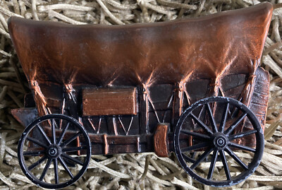 Vintage CONESTOGA COVERED WAGON Coin Bank w/Movable Wheels | eBay