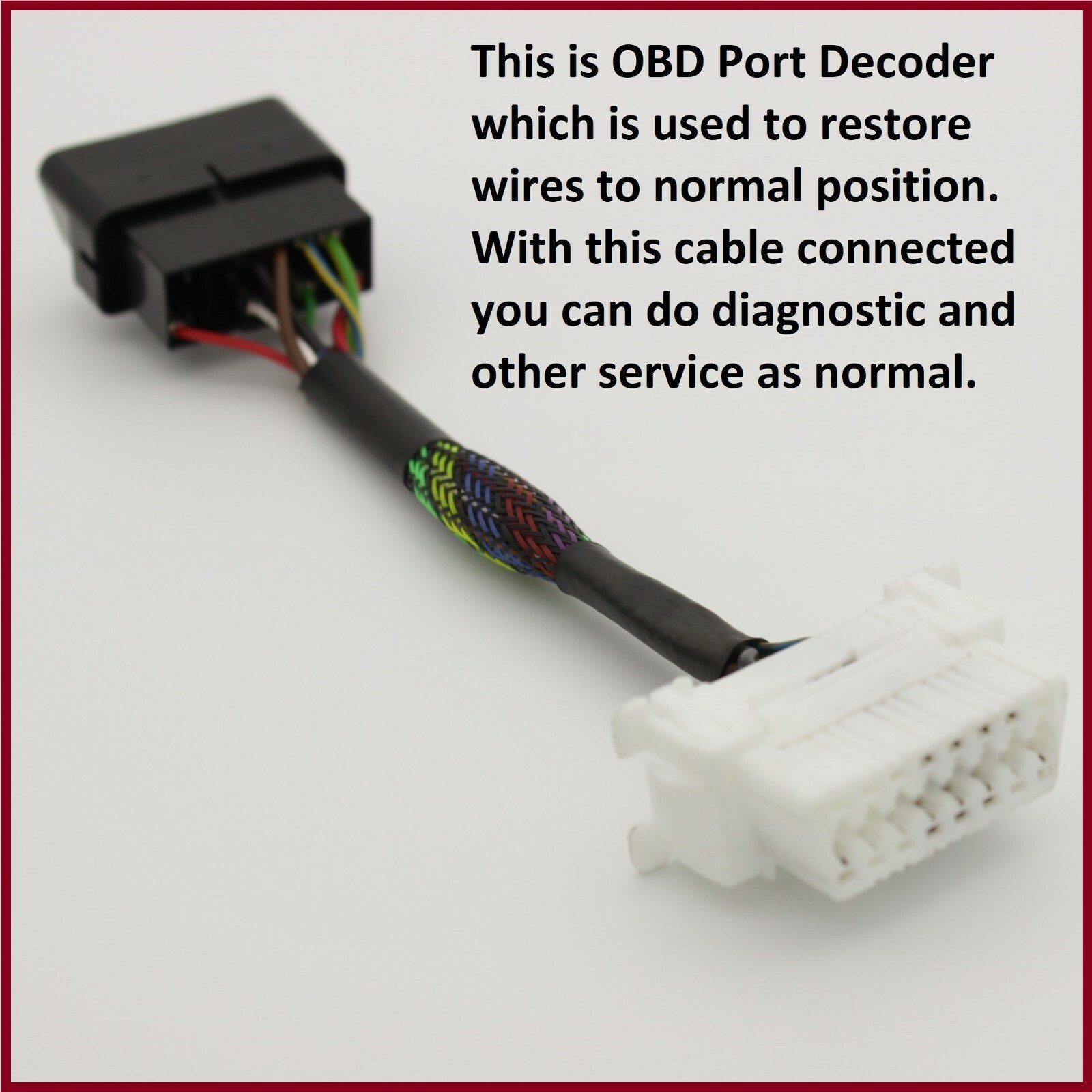 Ford OBD2 Port With Mixed Wires And Decoder Dummy Fake OBD anti theft ...