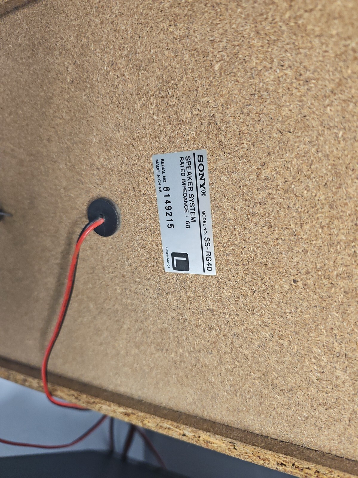 Replacement Sony SS-RG40 Speakers System Great Sound 2 Speakers R and L ...