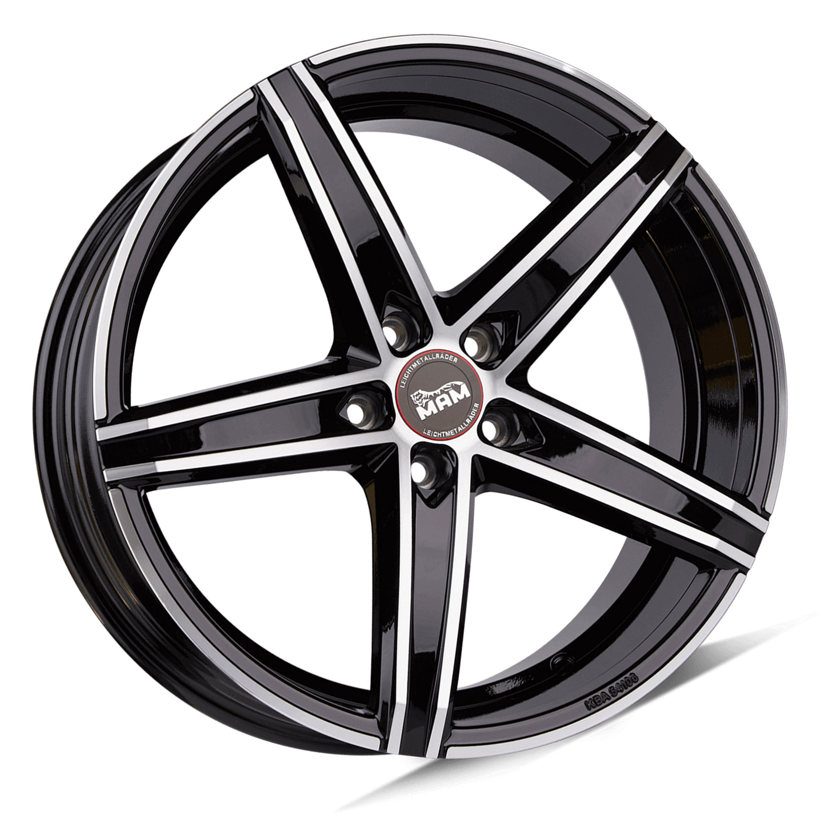 19" Alufelgen MAM OX18 Black Front Polish für BMW 4er F33 Cabrio 3C M ...