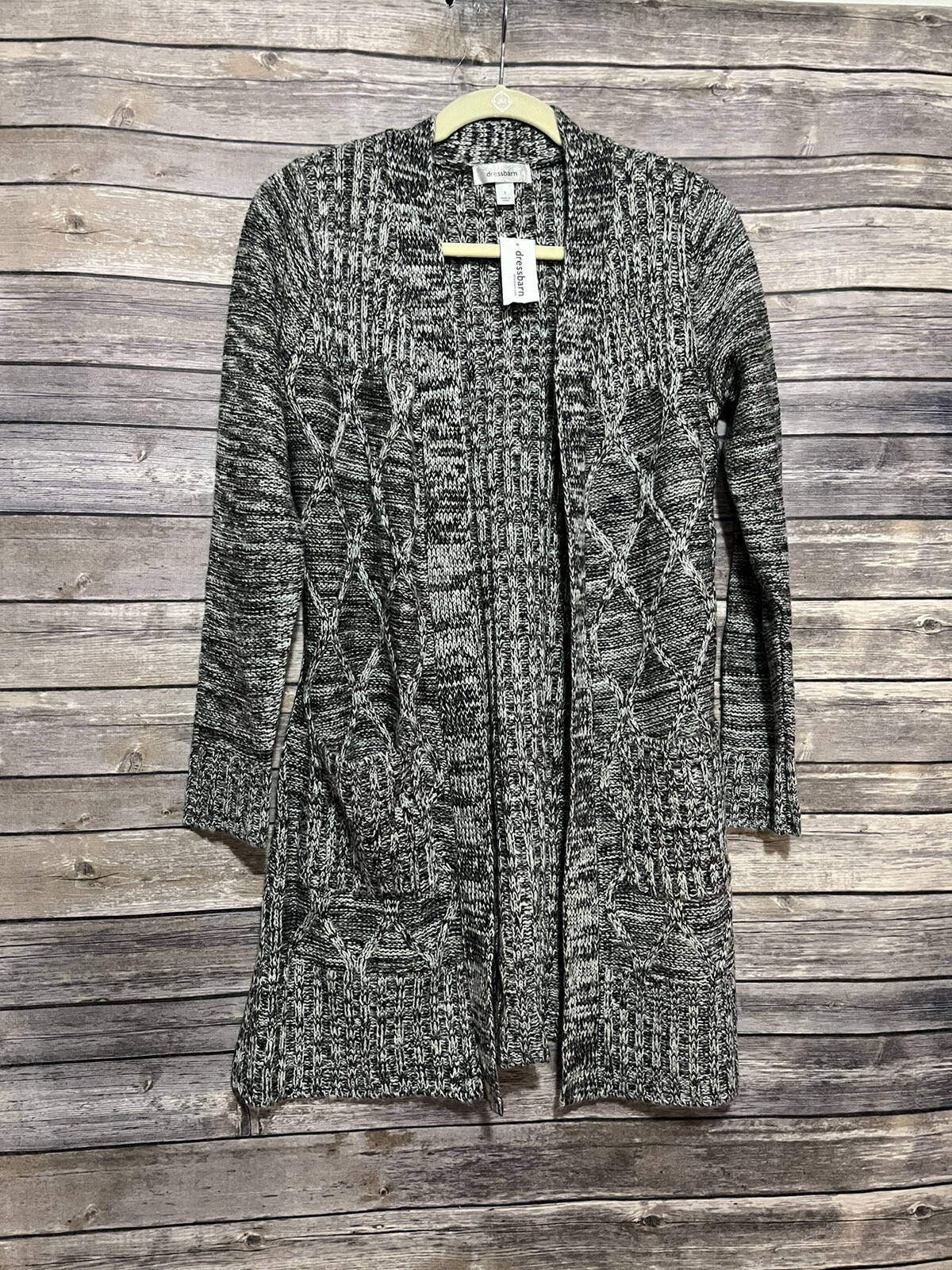 Dressbarn Women's Gray Open Cardigan Sweater Size Small NWT | eBay