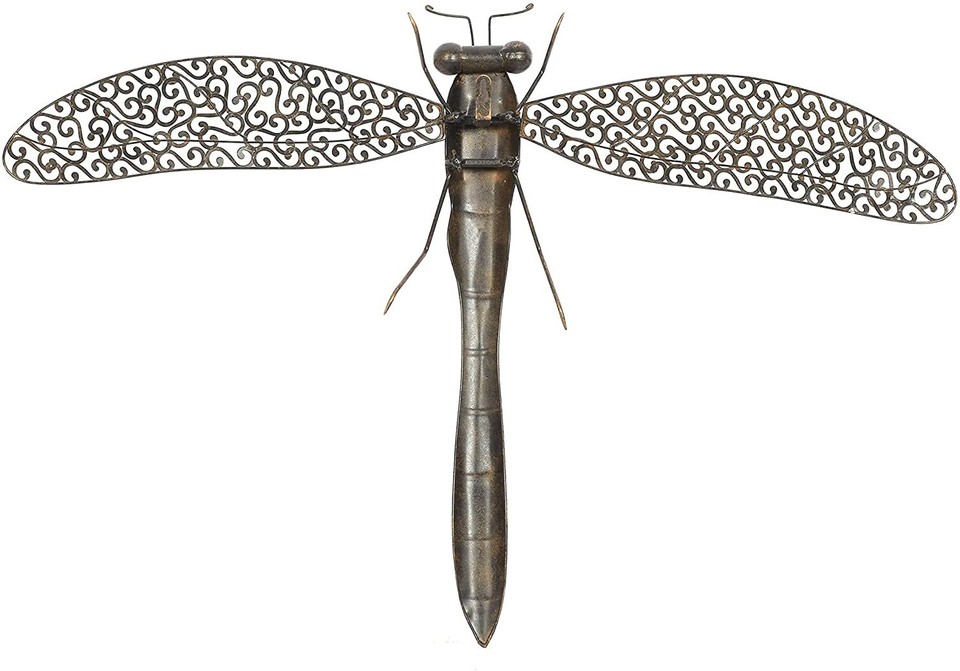 Extra Large Rustic Metal Dragonfly Wall Art Sculpture Indoor or Outdoor ...