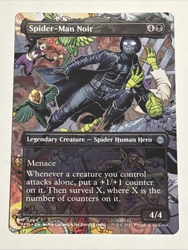 MTG Universes Beyond: Spider-man Spider-Man Noir Borderless 0204 NM | eBay