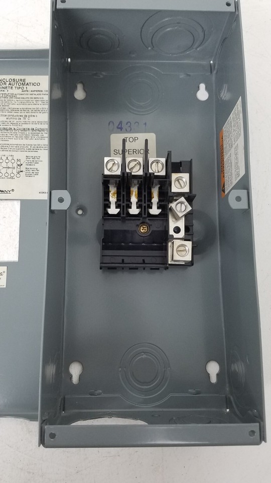 Square D QO3100BNS Circuit Breaker Enclosure 100 Amp 240 VAC Type 1 NOS ...