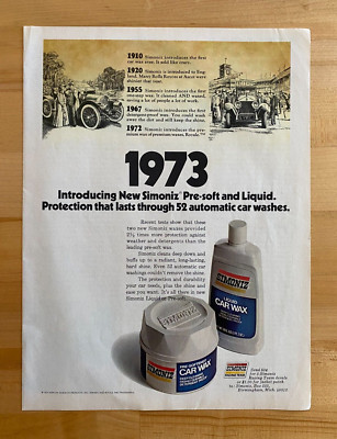 1973 Print Ad Simonize Wax Innovations 1910 1920 1955 1967 1972 | eBay
