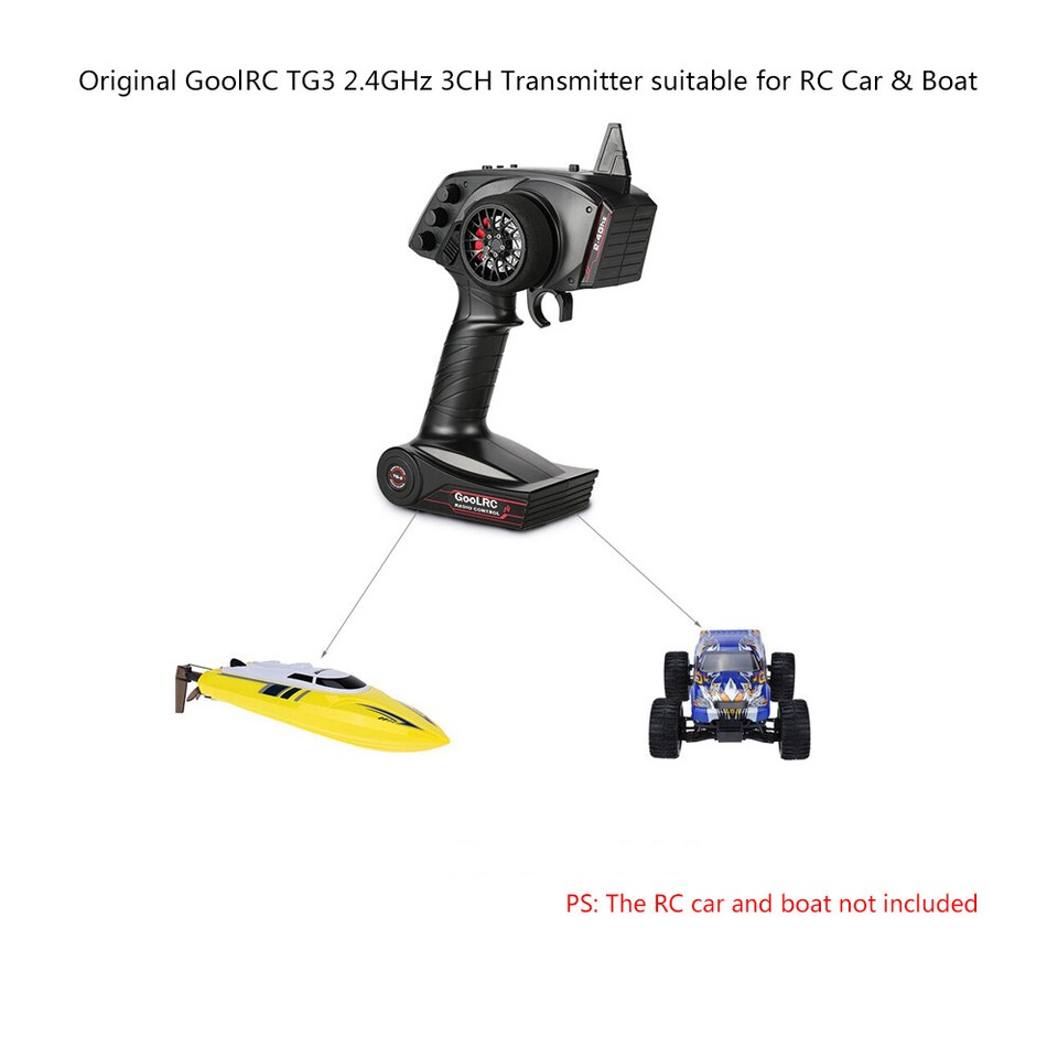 GoolRC TG3 2.4G 3CH Digital Radio Remote Control Transmitter w/Receiver ...