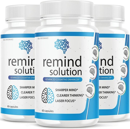 Remind Solution Memory Advanced Cognitive Brain Health Function 180 Cap ...