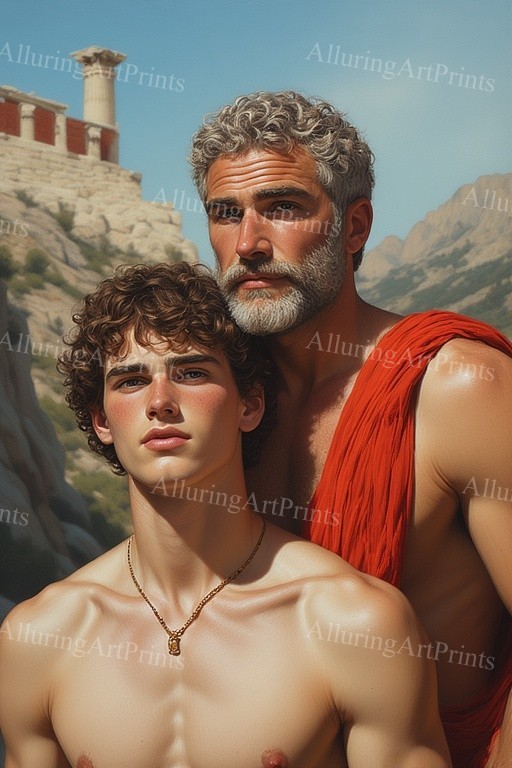 Male Models Photo Print Muscular Handsome Shirtless Hunk Abs Roman ...