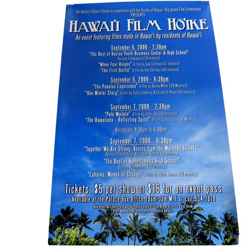 Hawaii Film Hoike Poster Featuring Films Made In Hawaii By Local ...