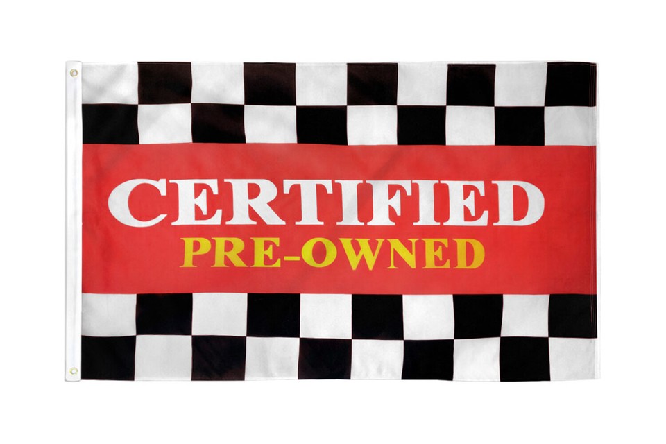 Pre-Owned Certified Flag 3x5ft Preowned Car Used Cars Dealership Flag ...