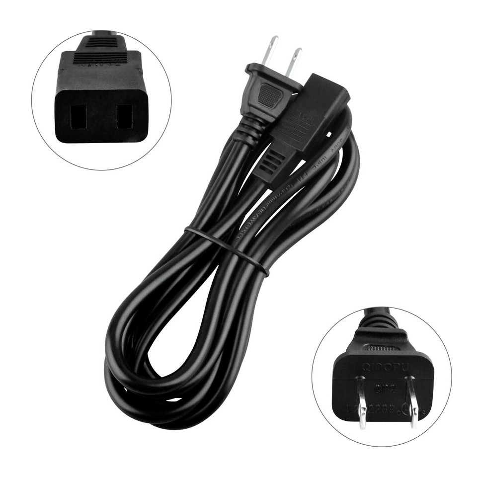 8ft 2-Prong AC Power Cord Cable for Roland Alpha Juno 1 & 2 106 D10 D50 ...
