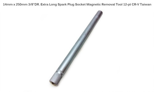 Spark Plug Socket Extra Long 3/8" DR 14mm x 250mm Magnetic Removal Tool ...