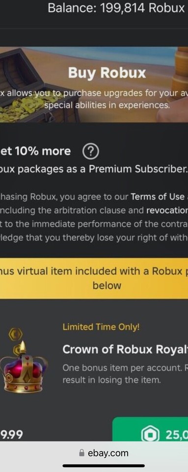Roblox account over 100k Robux and clothes | eBay
