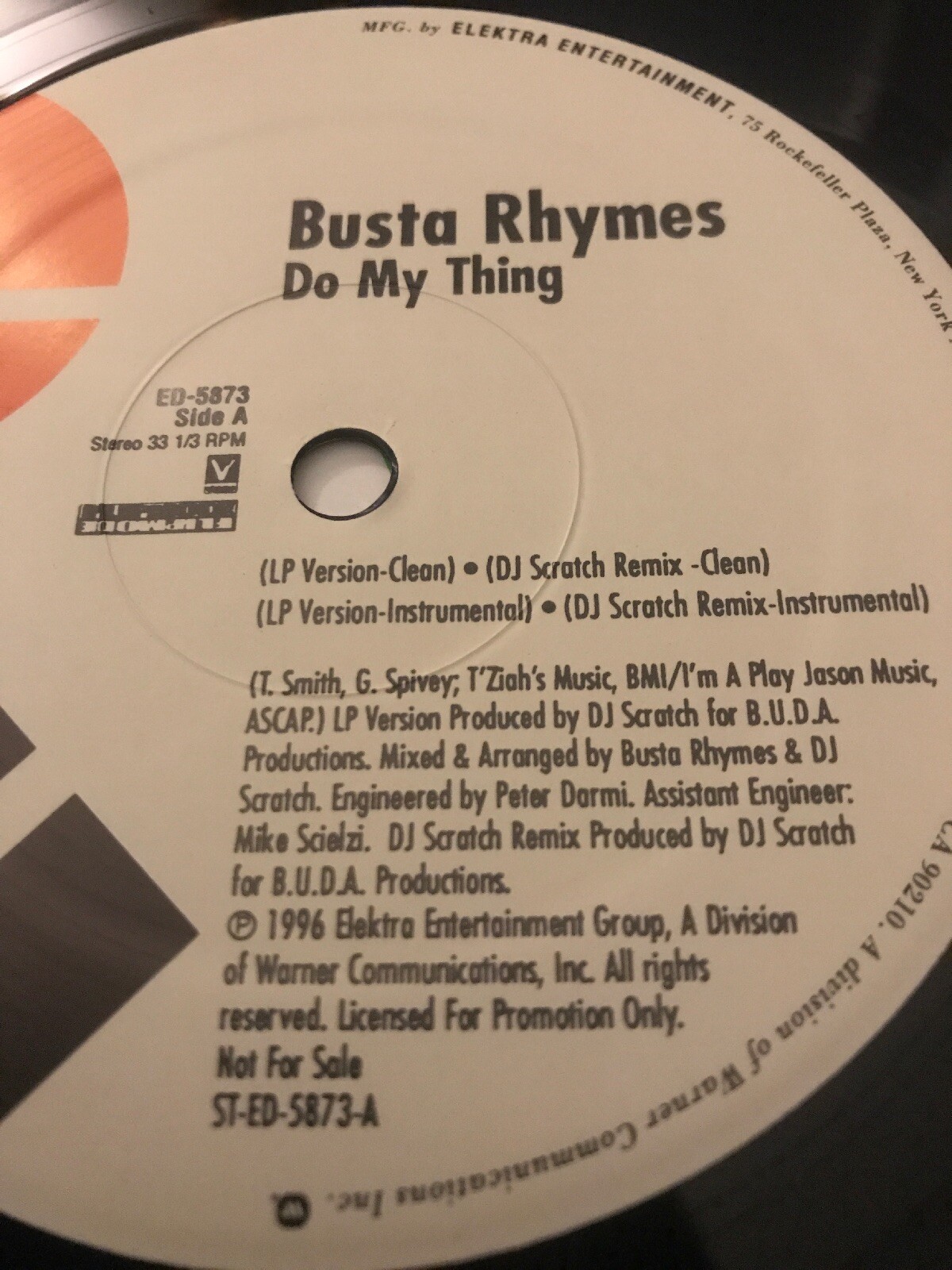 Busta Rhymes ‎– Do My Thing / Abandon Ship 12" (Mint) Record Promo 1996 ...